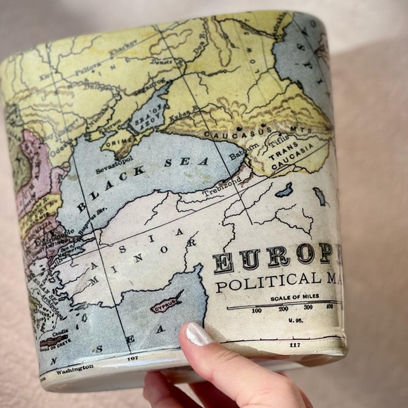 Accents | Vintage Map Vase | Poshmark